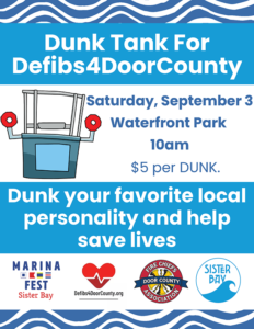 Dunk Tank Fundraiser for DEFIBS4DOORCOUNTY – Door County Today